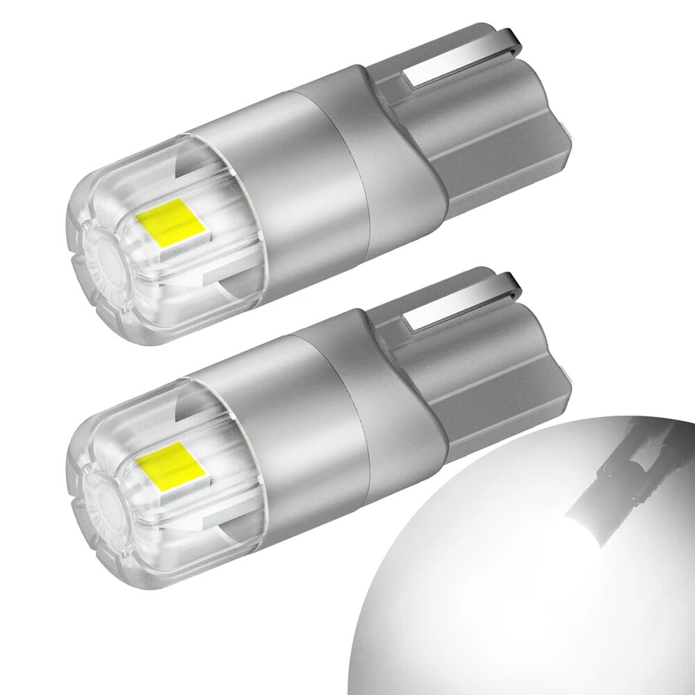 AUXITO 2 шт. T10 LED Canbus W5W Светодиодная лампа 168 194 2824 Лампа 6000K Белый Внутреннее White