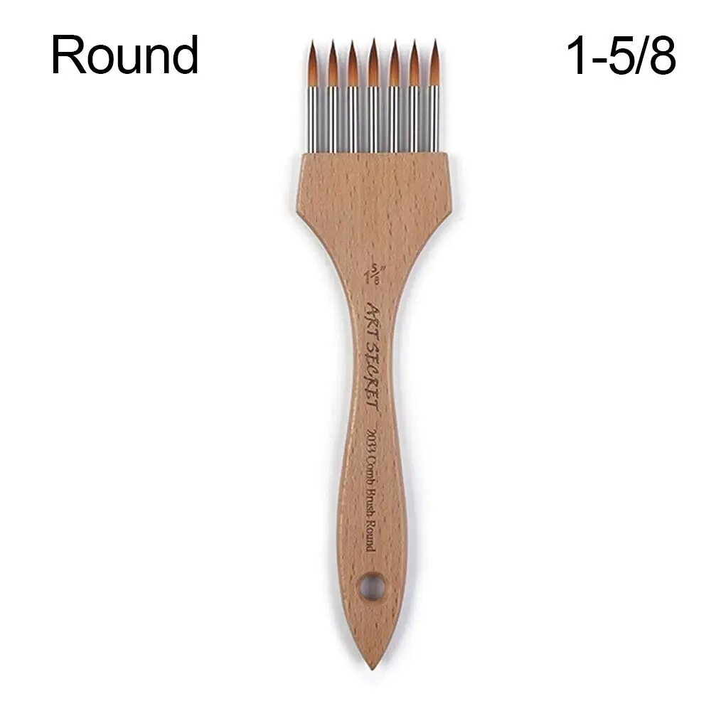 Набор кистей для рисования из нейлона и бамбука 1-5-8-Round