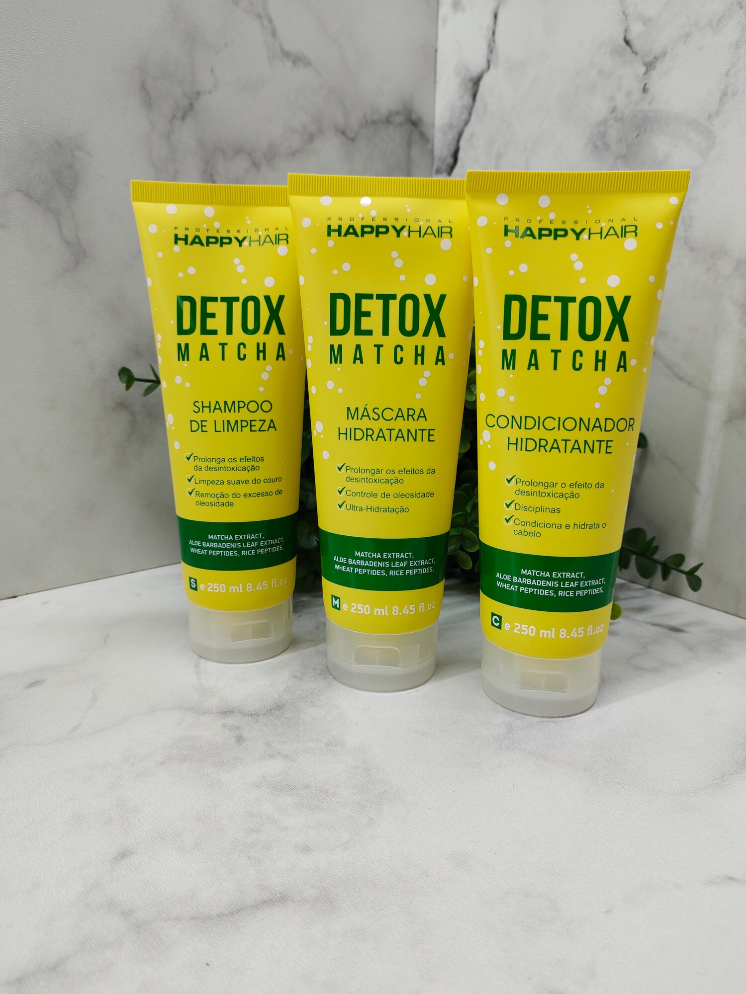 Набор для волос Happy Hair Detox Matcha шампунь+маска+кондиционер,250/250/250