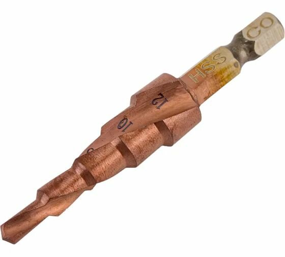 Сверло ступенчатое по металлу Extreme COBALT 4-12 мм, 5 ступеней росомаха 705001