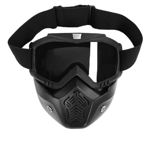 Очки-маска для езды на мототехнике , Torso разборные, стекло с затемнением, черные