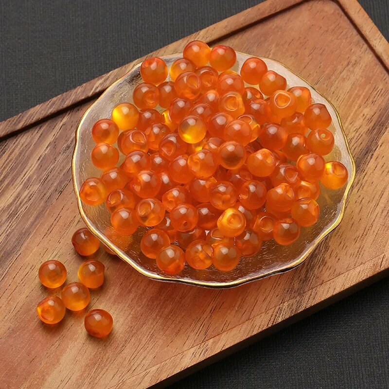 Пуговицы ZheHui китайские кнопки-лягушки с жемчугом 10 шт. Оранжевый, 10mm 10pcs, orange