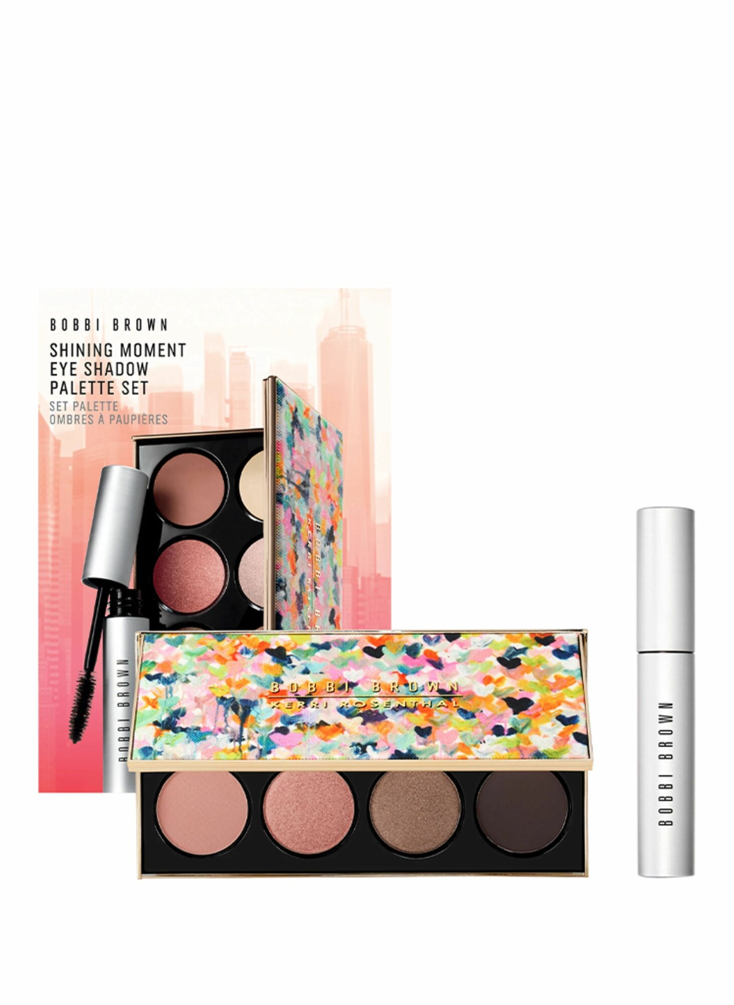 Bobbi Brown Подарочный набор для макияжа тушь+ тени SHINING MOMENT EYE SHADOW PALETTE SET