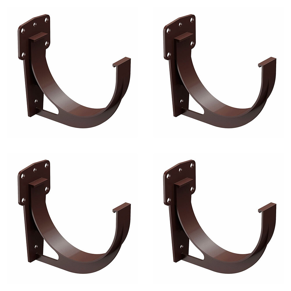 Кронштейн желоба пластиковый d120 мм каштан RAL 8017 (4 шт.)