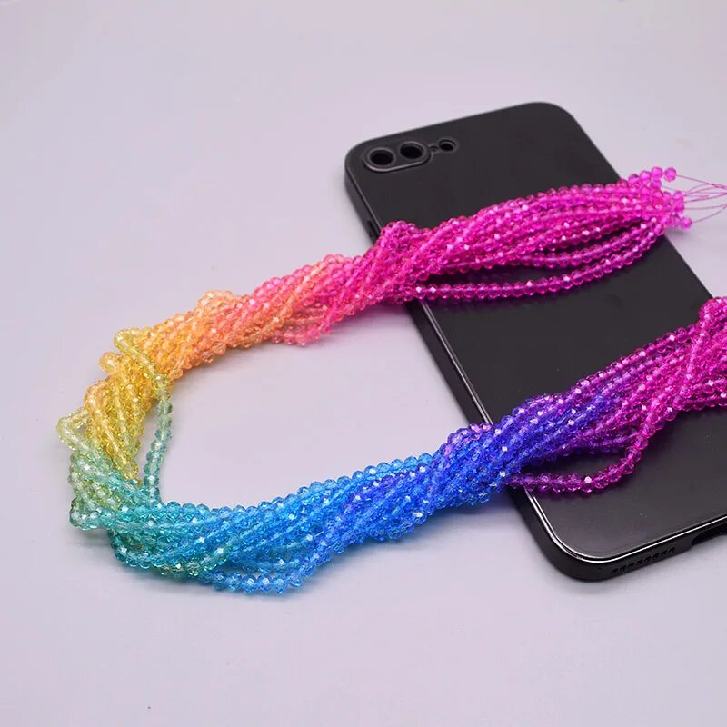 Градиентные стеклянные бусины YanQi 2 мм, 3 мм, 4 мм 3mm-Approx 122pc, 4