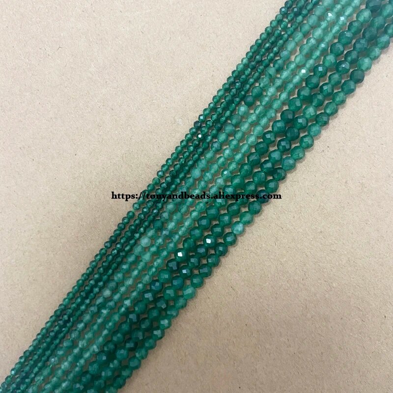 Зеленые нефритовые бусины Tony and Beads 2mm 160 to 180pcs, Green Color Jade