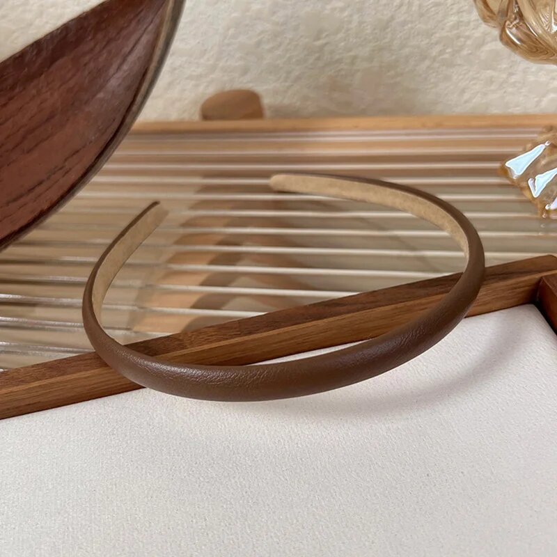 Женские кожаные повязки на голову JIJIANSHI Шоколад