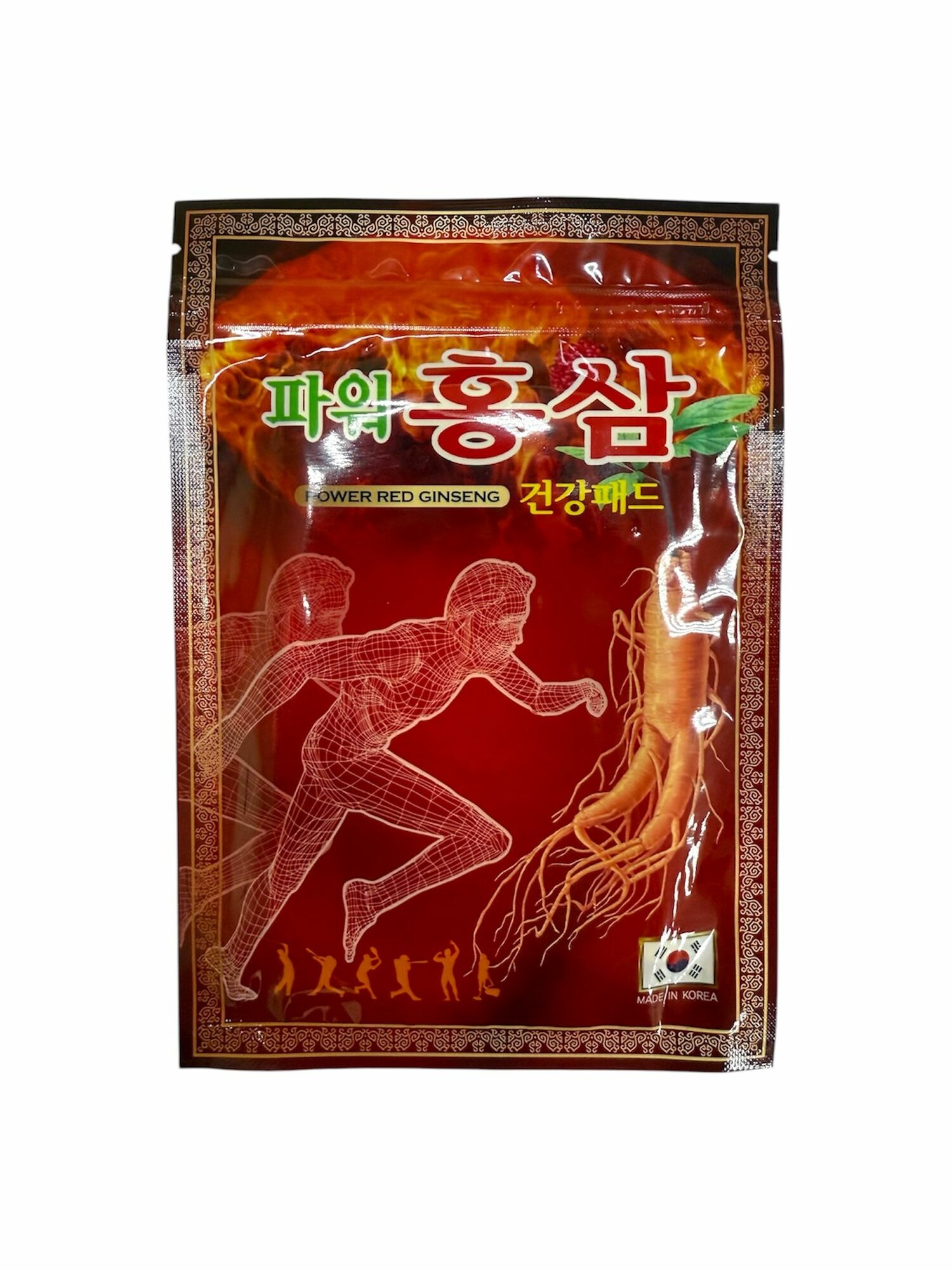 Пластырь согревающий с красным женьшенем для суставов Power Red Ginseng 20 шт