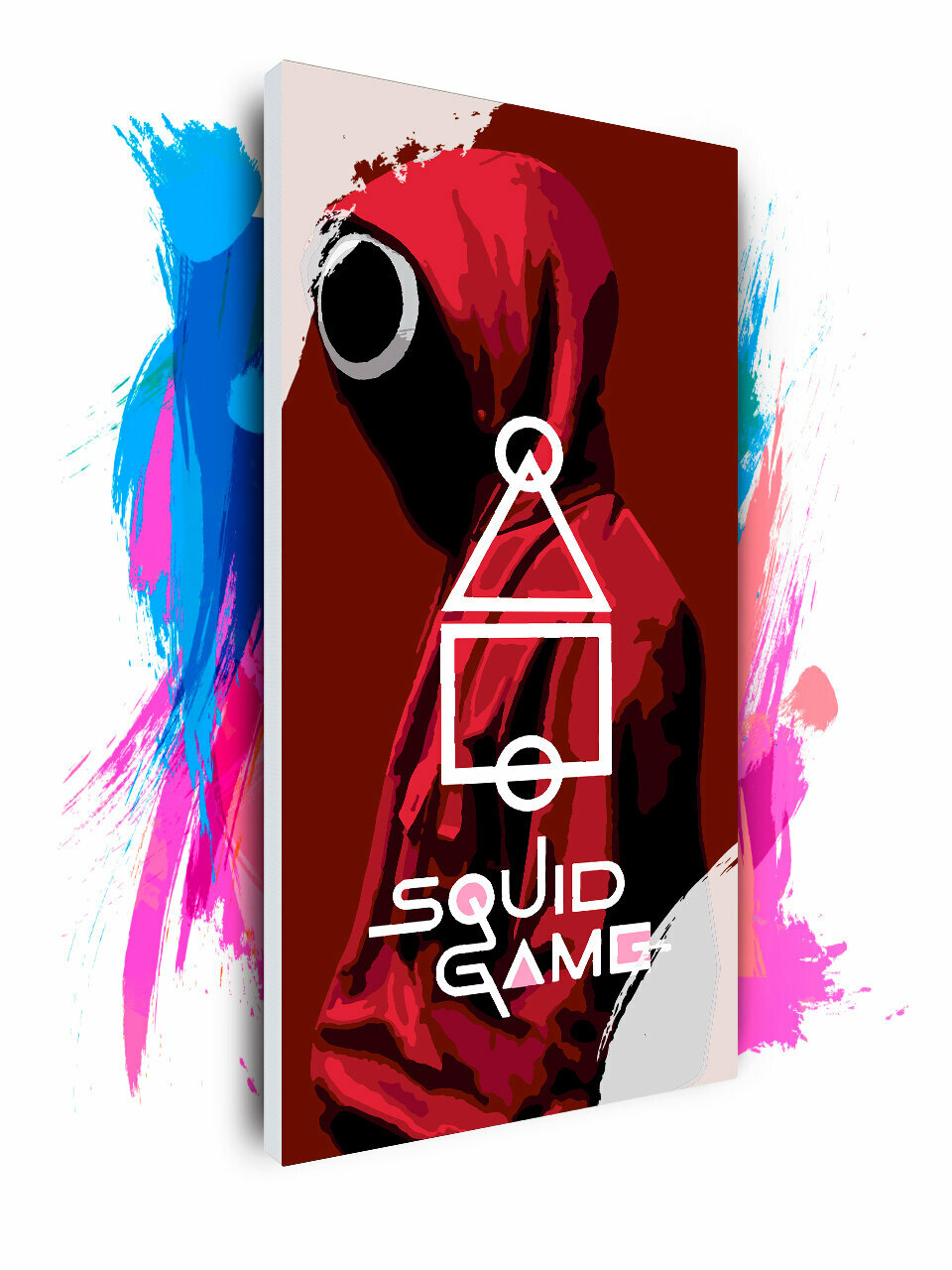 Картина по номерам на холсте Игра в кальмара - Арт Squid Game, 30 х 60 см