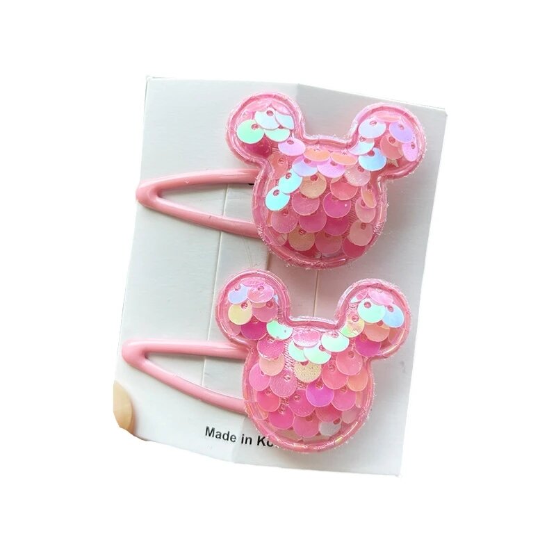 Детские заколки Микки Маус розовые, 2 шт. FSN327-Pink