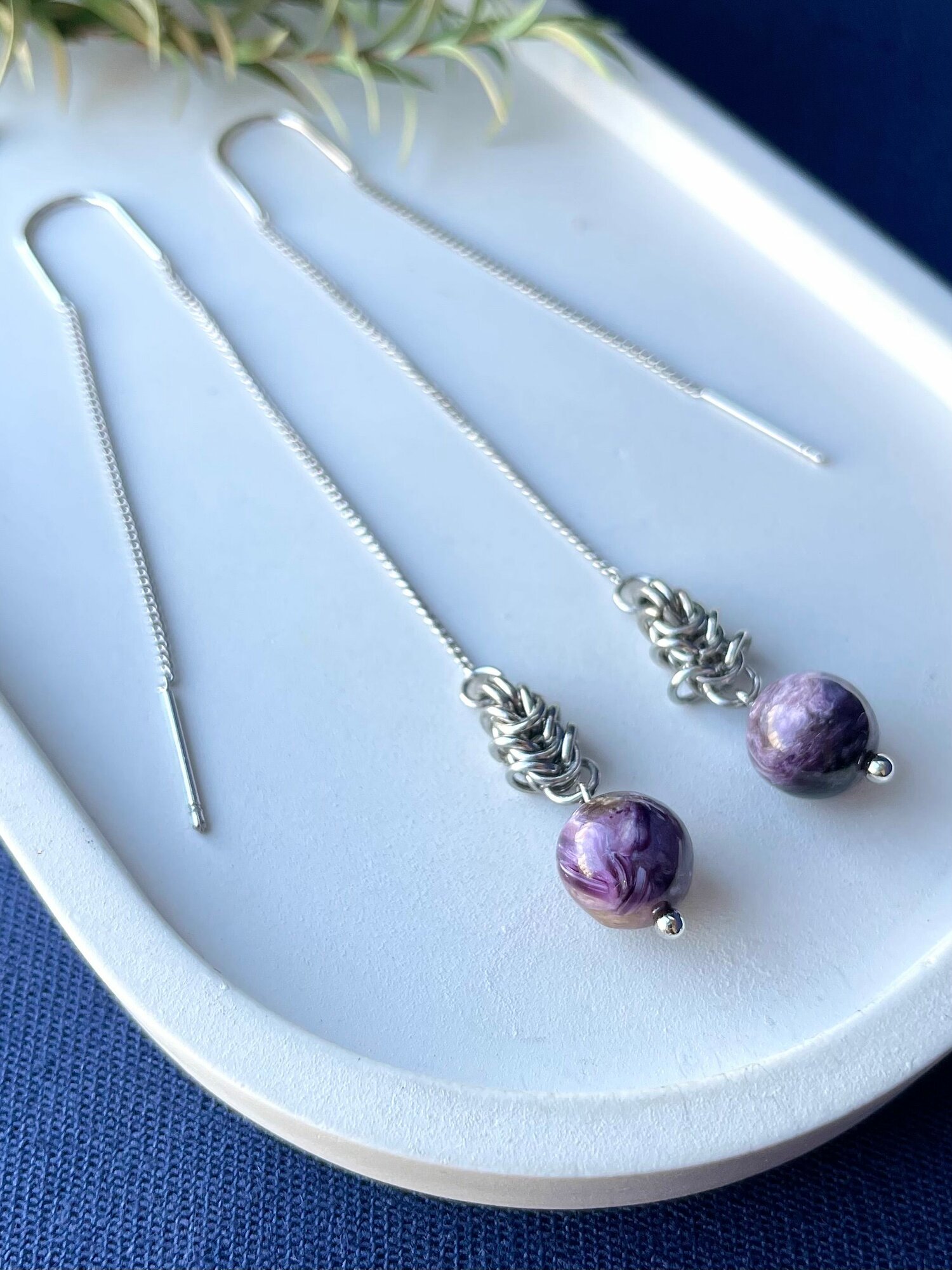 Серьги цепочки