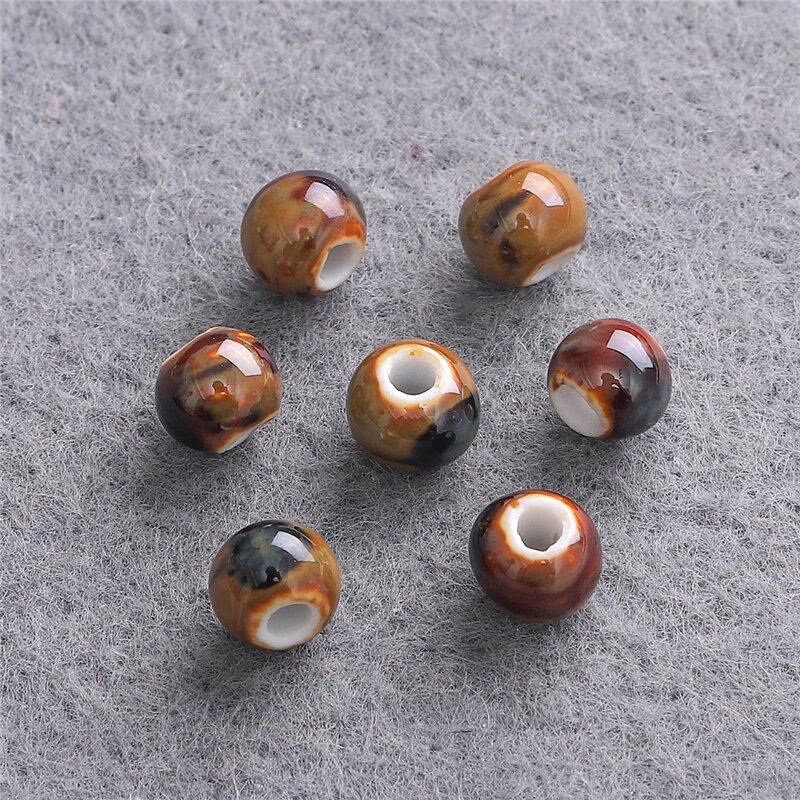 Китайские керамические бусины 8 мм, 20 шт 06