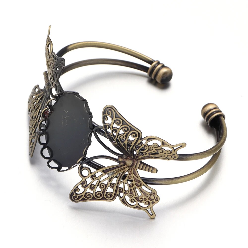 Медная основа для браслета с бабочкой Xinyao 18х25 мм