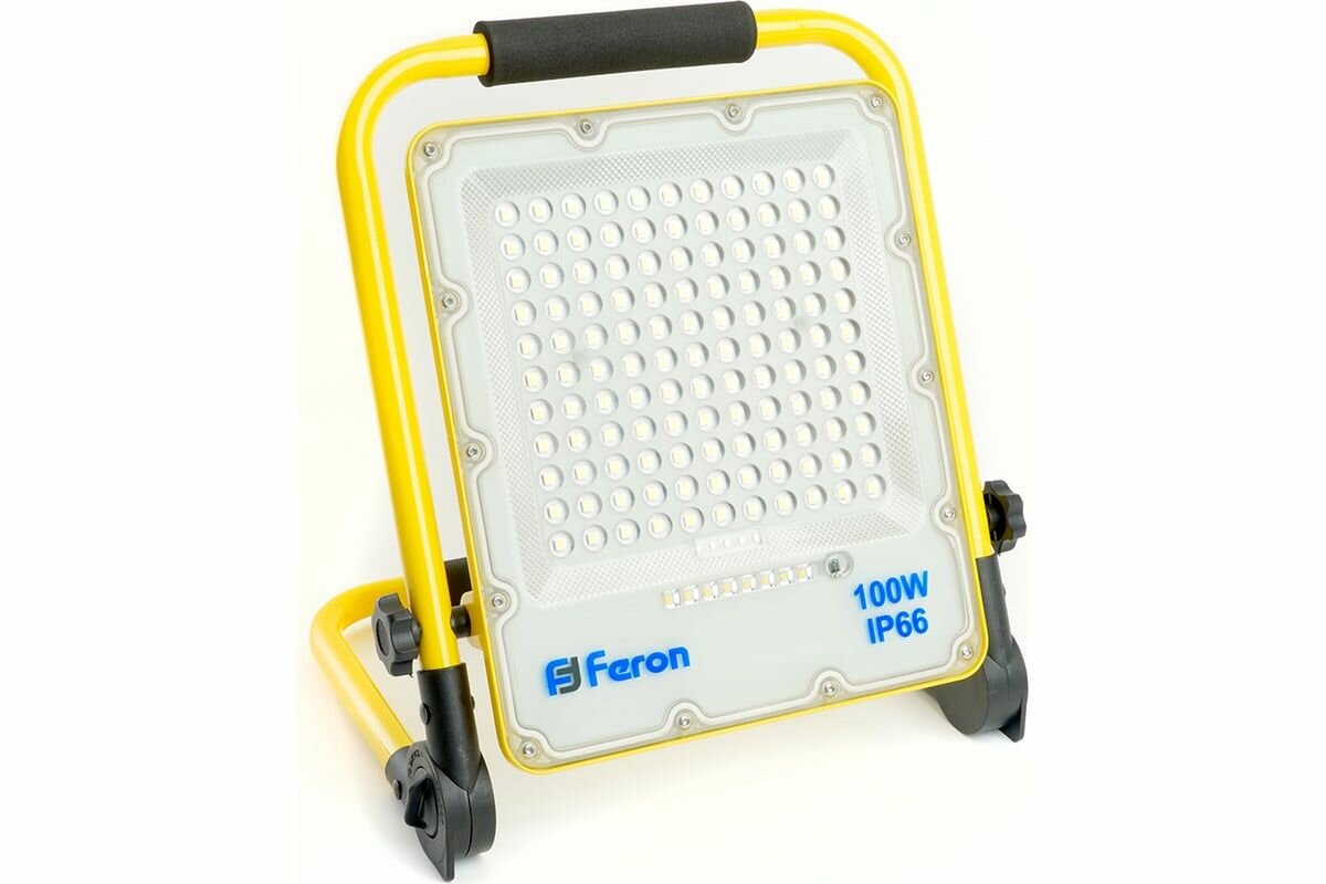 Переносной светодиодный прожектор FERON ll-952 с зарядным устройством ip66 100w 6400k, 48677