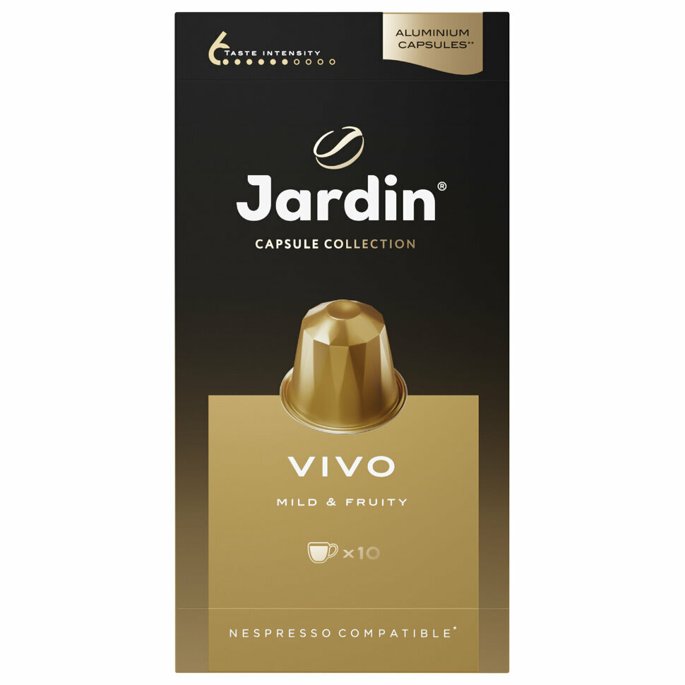Кофе в капсулах JARDIN "Vivo" для кофемашин Nespresso, 10 порций, 1354-10, 621986