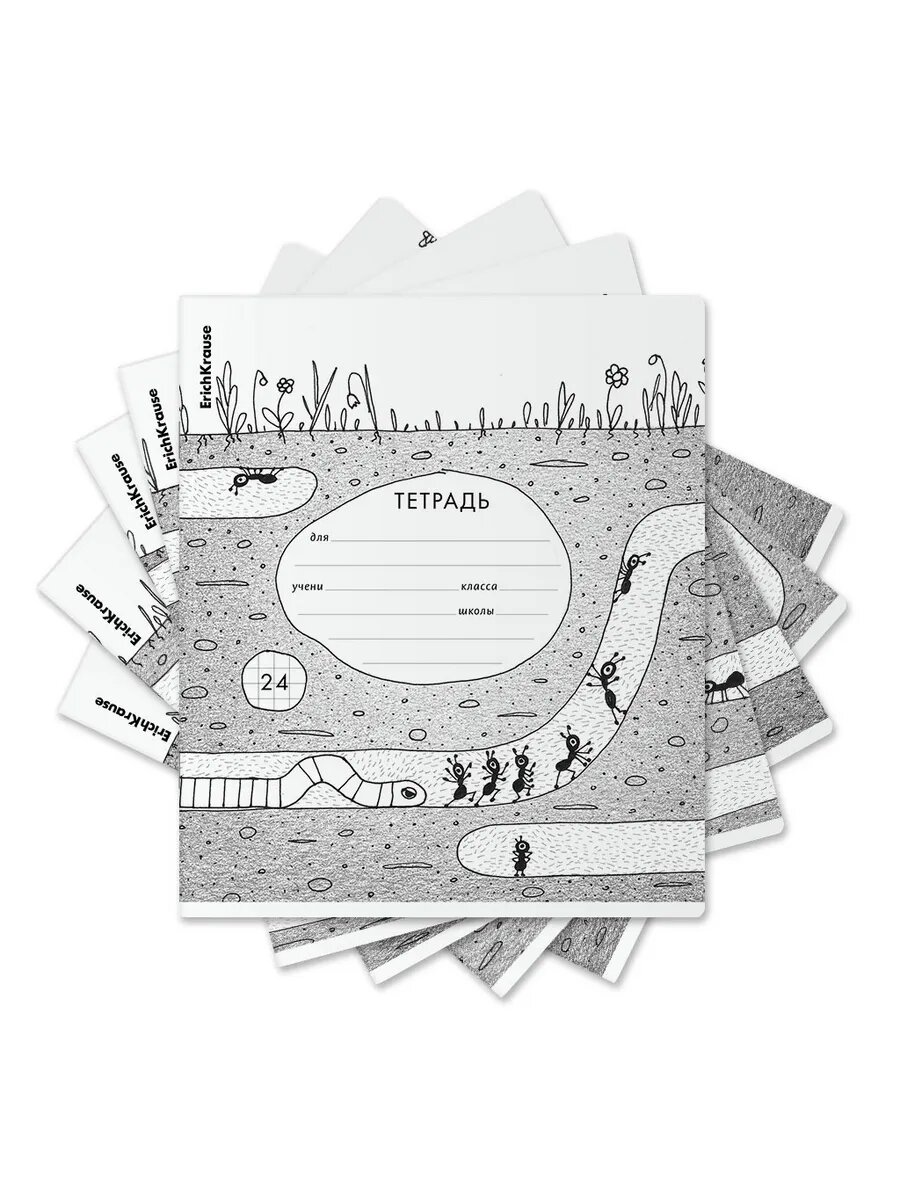 Тетрадь 24 л. в клетку "Муравьишки" (в упаковке из 5 шт.)
