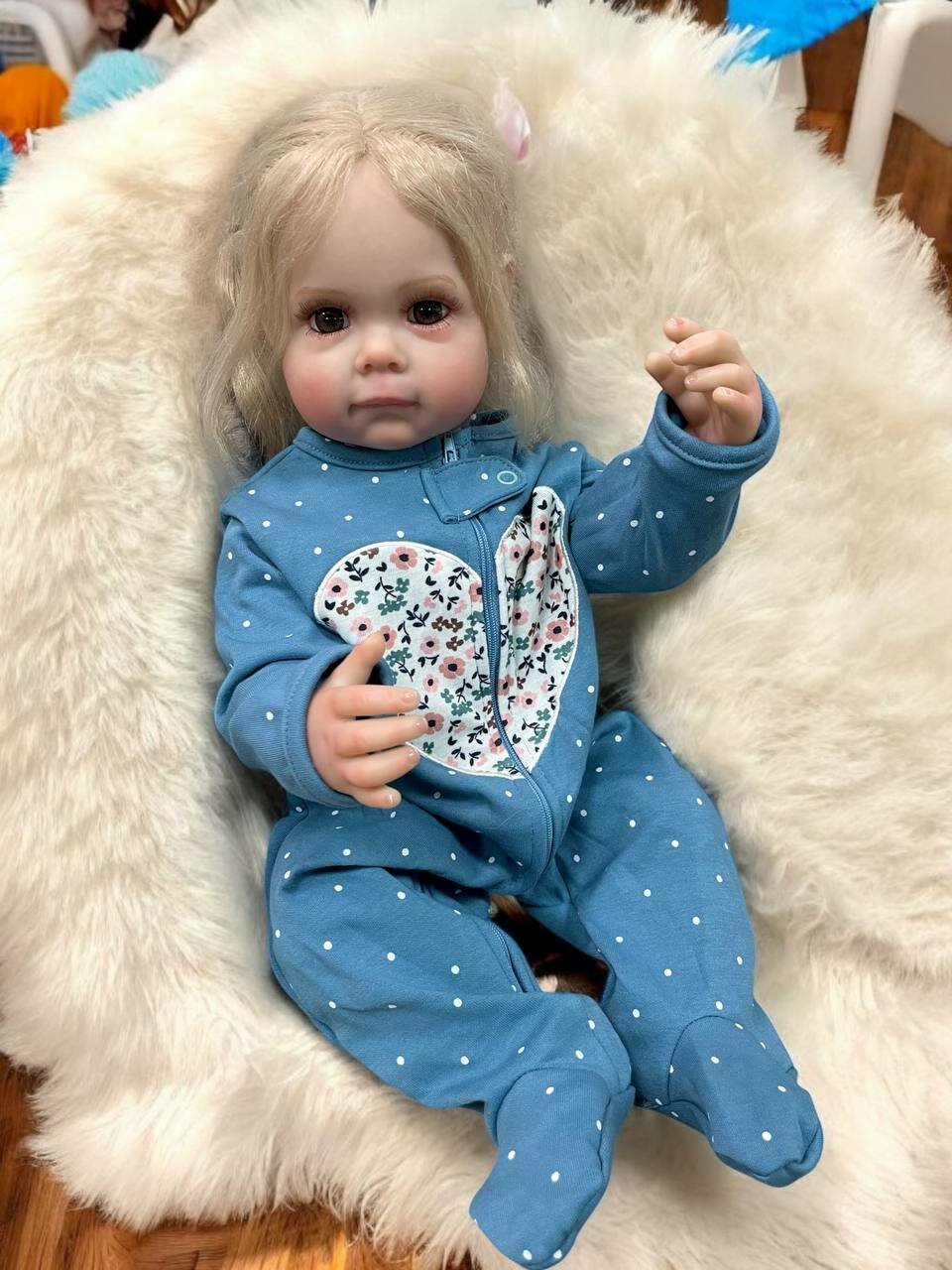 Кукла Реборн девочка силиконовая Игрушка Пупс Подарок для девочки 55 см