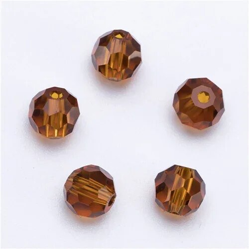 Круглые хрустальные бусины Small Bridge 3 4 6 8 мм Коричневый, 3mm 150pcs, Z116 brown