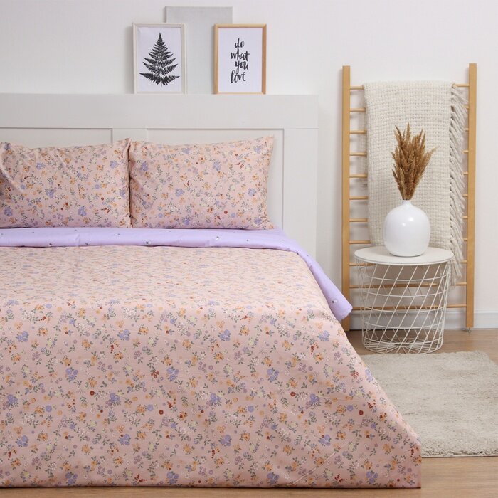 Постельное белье LoveLife евро Summer mood 200х217 см, 225х240 см, 50х70 см - 2 шт, хлопок, сатин, 125 г/м2 (10100596/10100597)