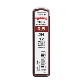 ROtring (Newell Brands) Грифель для карандаша, твердость: 2H (2 Твердый), 1 шт.