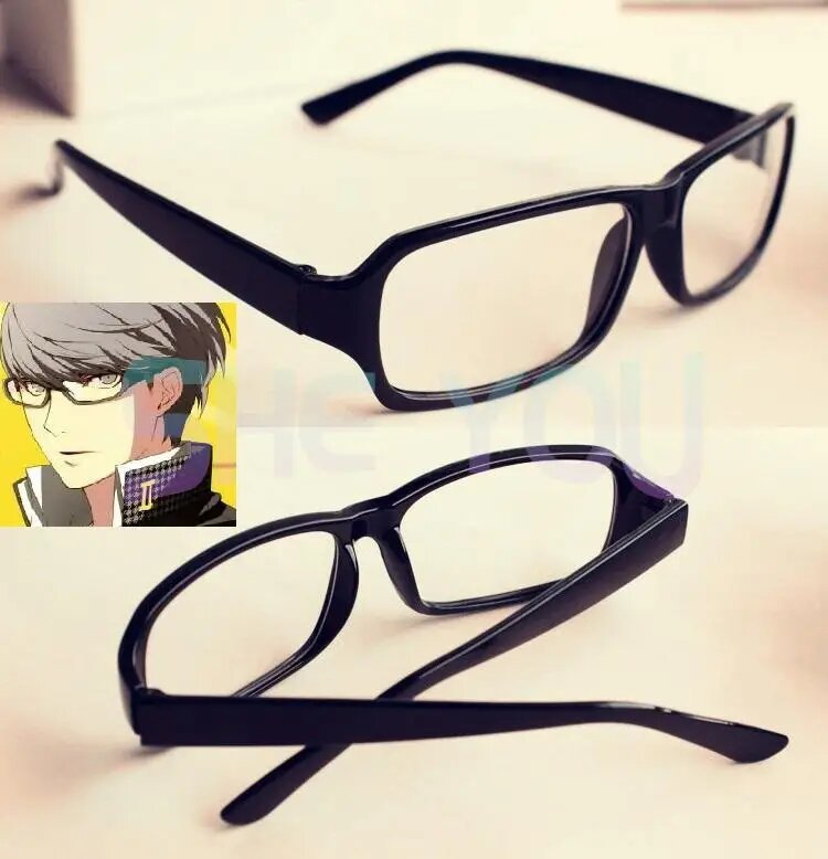 Очки Persona 4 Narukami Yu в стиле аниме черные очки в стиле Косплей Аксессуары для косплея