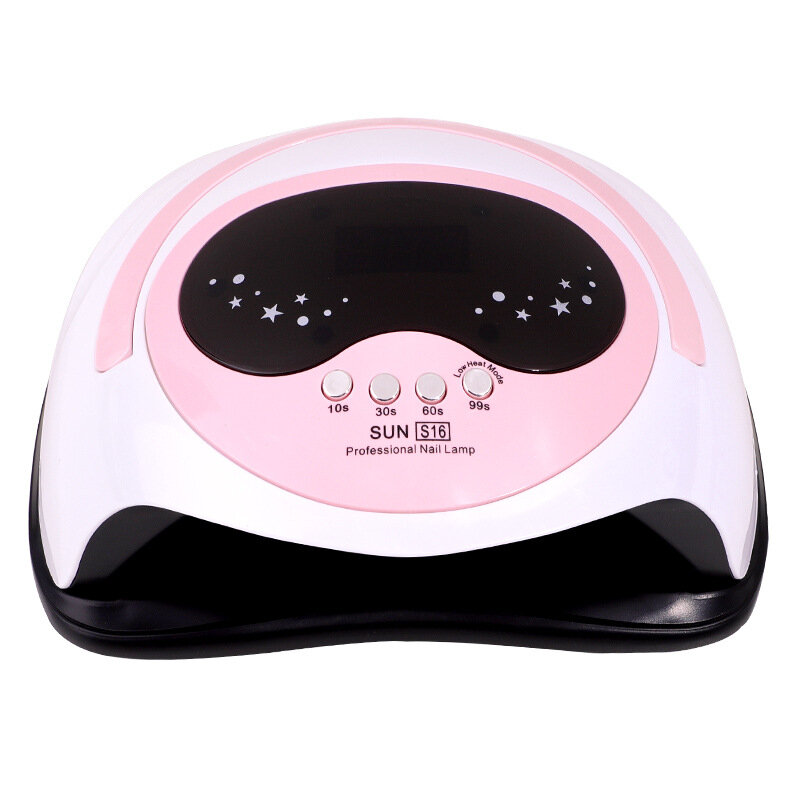 УФ-лампа S16, для ногтей, 168Вт, двойная мощность, быстросохнущая, светодиодная, розовая