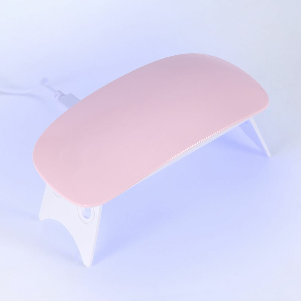 SUN Мини-сушилка для ногтей 6 Вт УФ-гель для отверждения гель-лака Светодиодная лампа Портативный маникюрный инструмент Розовый