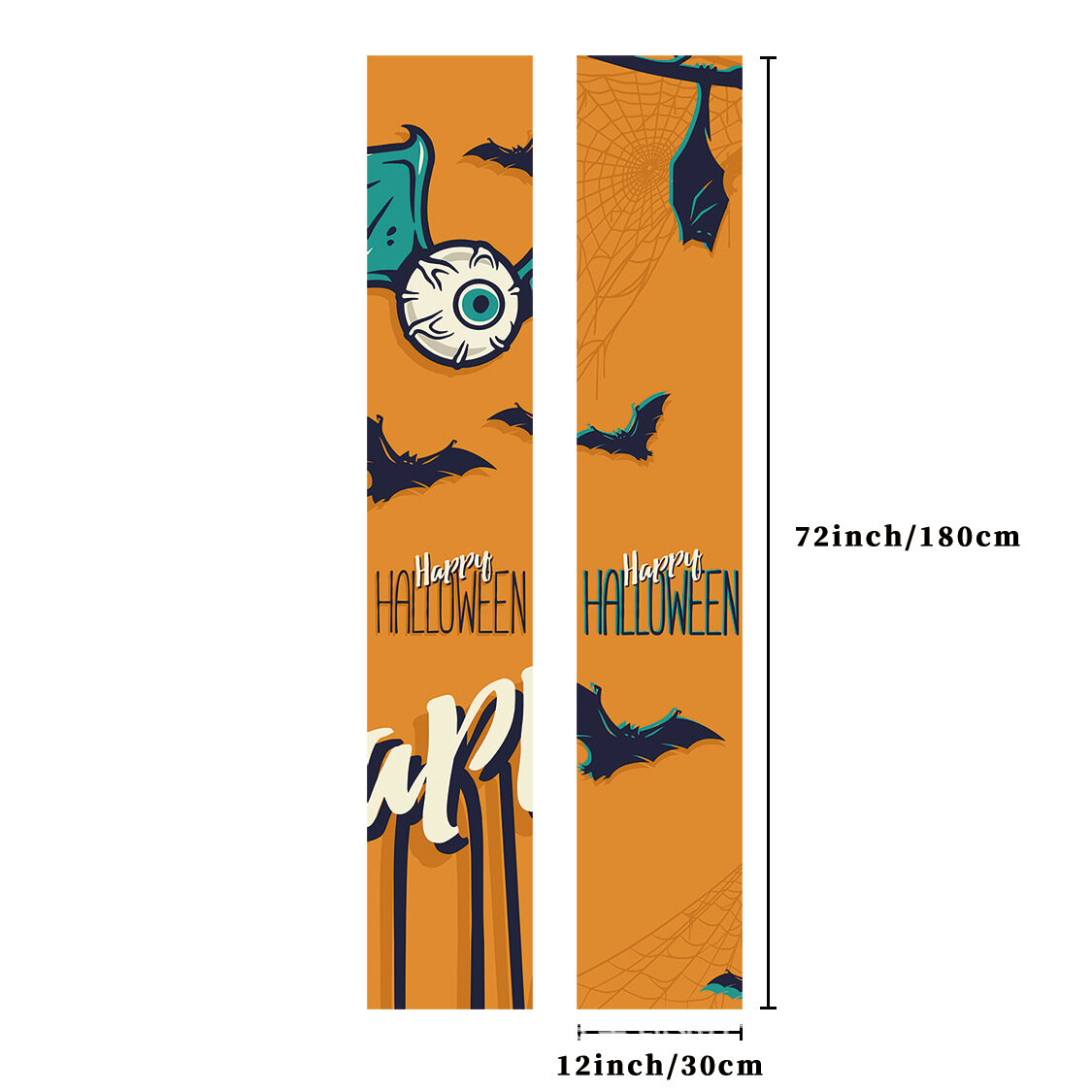 Адвент-календарь "Летучая мышь", ткань для флага, пластик, 30x180 см