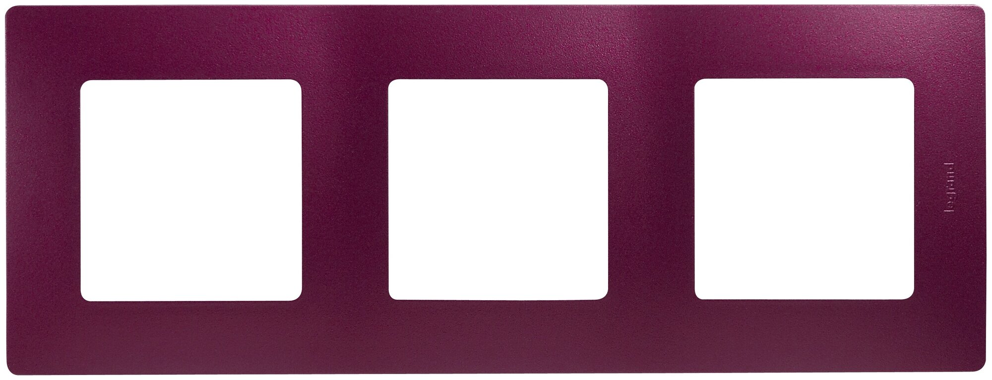 Рамка Legrand Etika 672563, для 3 розеток, матовая, IP20, фиолетовая