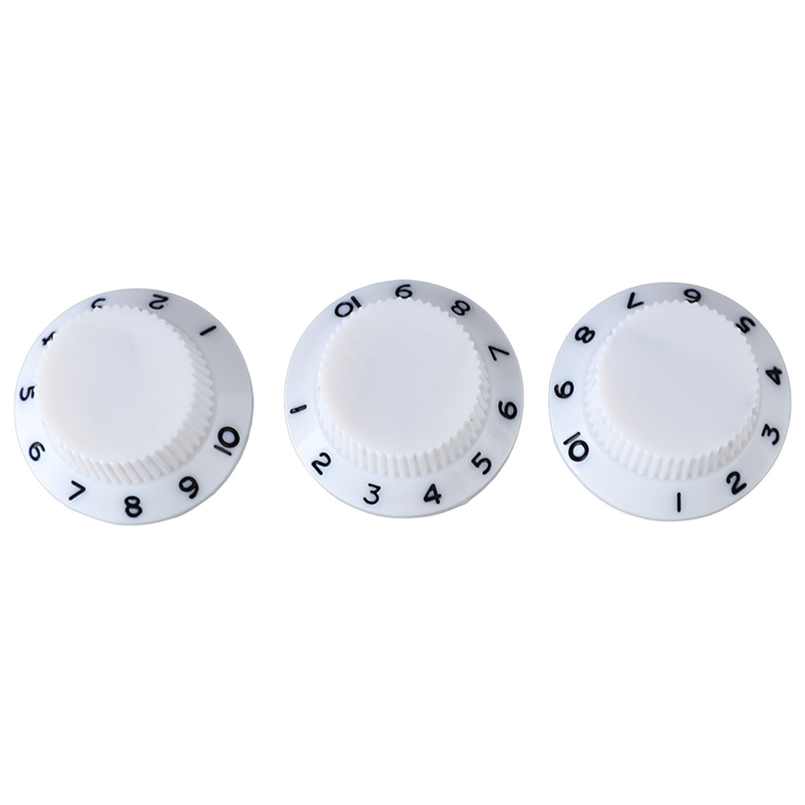 3 шт. поворотные ручки потенциометра, сменная ручка регулировки громкости для электрогитары, бас-гитары, белая, черная с надписью