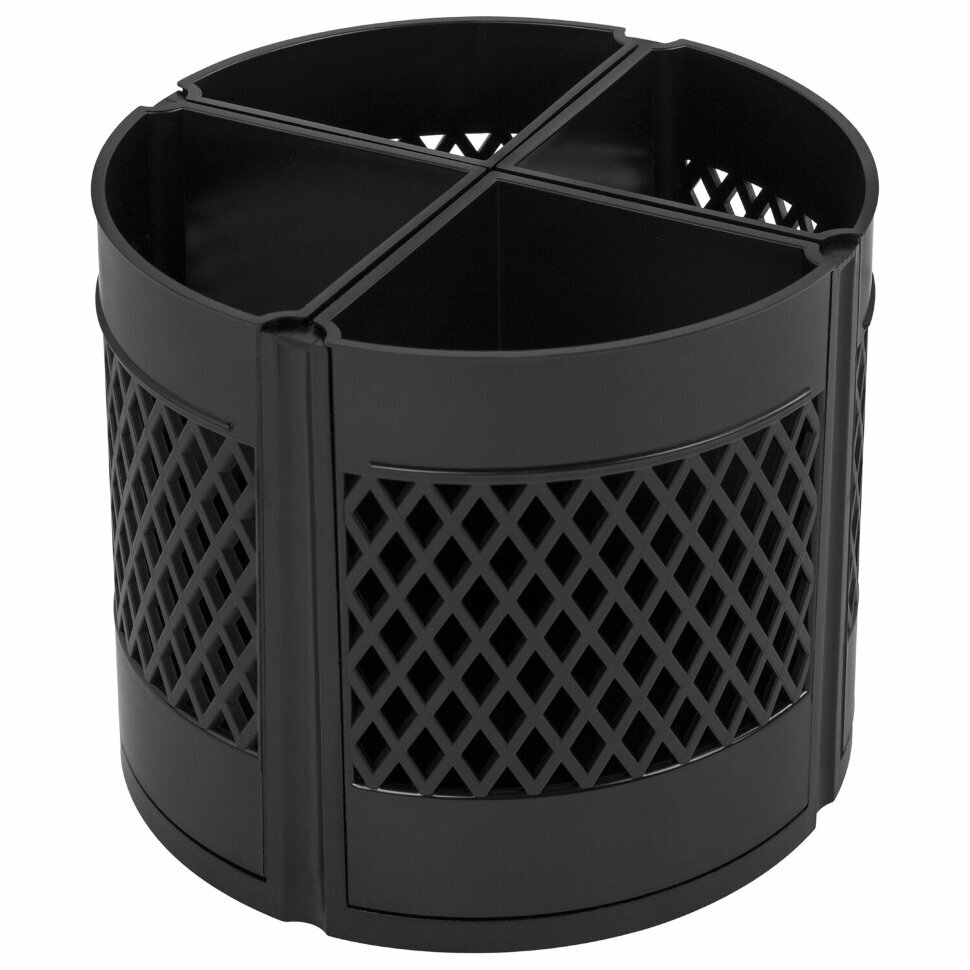 Подставка-органайзер STAFF "Octet", 4-8 отделений (трансформер), вращающаяся, черная, 238321, 238321