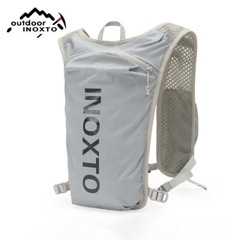 Рюкзак INOXTO, Trail Running Backpack Lightweight Breathable Quick-Drying 5, для активного отдыха, для бега, лёгкий, серый/темно-синий