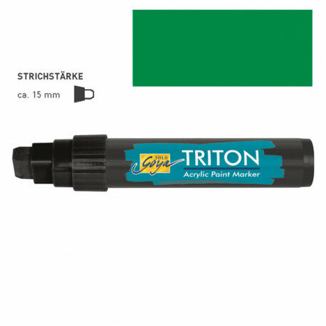 Перманентный зелёный художественный акриловый маркер "Solo Goya" Triton" 15,0 мм