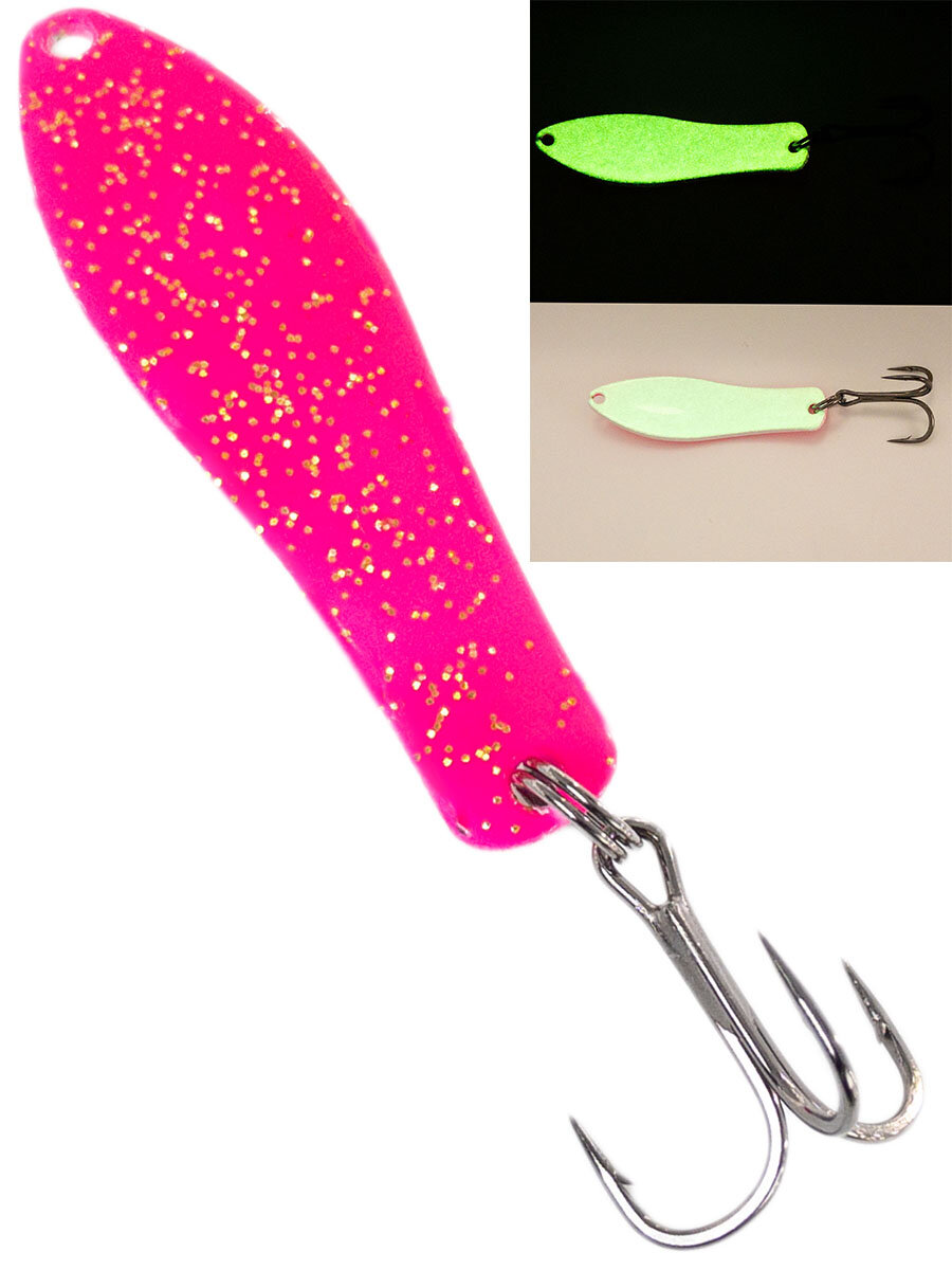 Блесна для рыбалки Зябликов Fly Fish 5гр. 5см. с тройником колебалка fluo