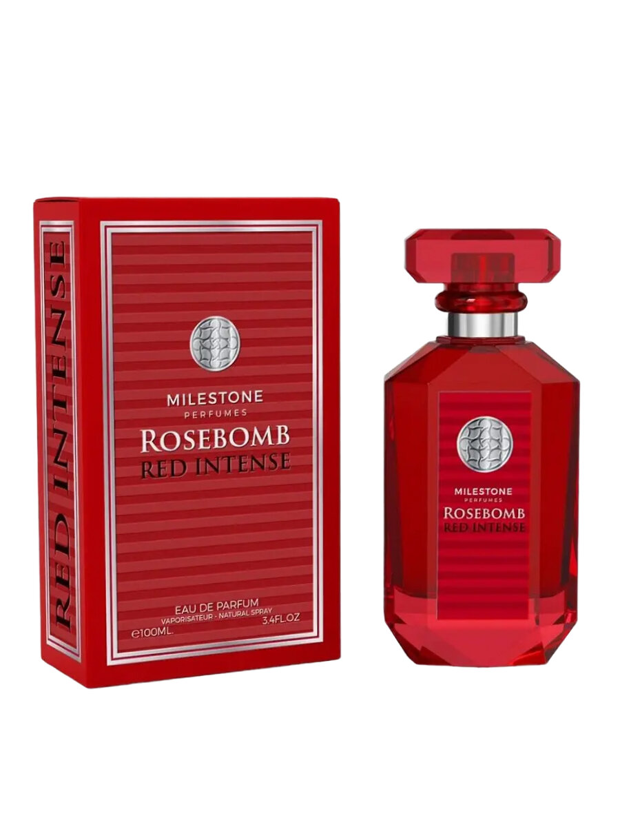Парфюмерная вода MILESTONE Rosebomb Red Intense, шипровая, фруктовая, женская, 100 мл