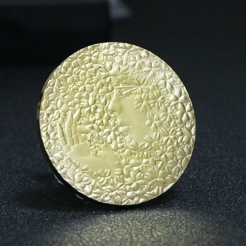 1 золотая памятная монета традиционной японской культуры, подходящая для коллекции, памяти и пожертвований