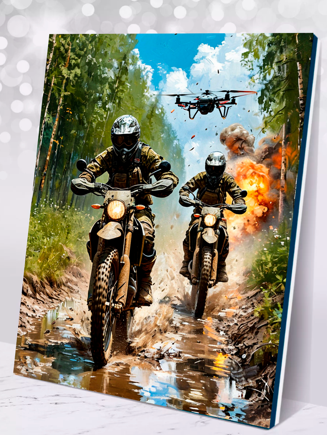 Картина по номерам "Штурмовики" 40х50 см, хлопковый холст на подрамнике, акрил, Hobby Home