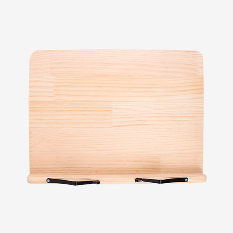 Многофункциональная деревянная подставка для чтения, регулируемая, для ноутбуков, планшетов и книг, с металлическим зажимом, 30x20 см/11,8x7,9 дюйма.