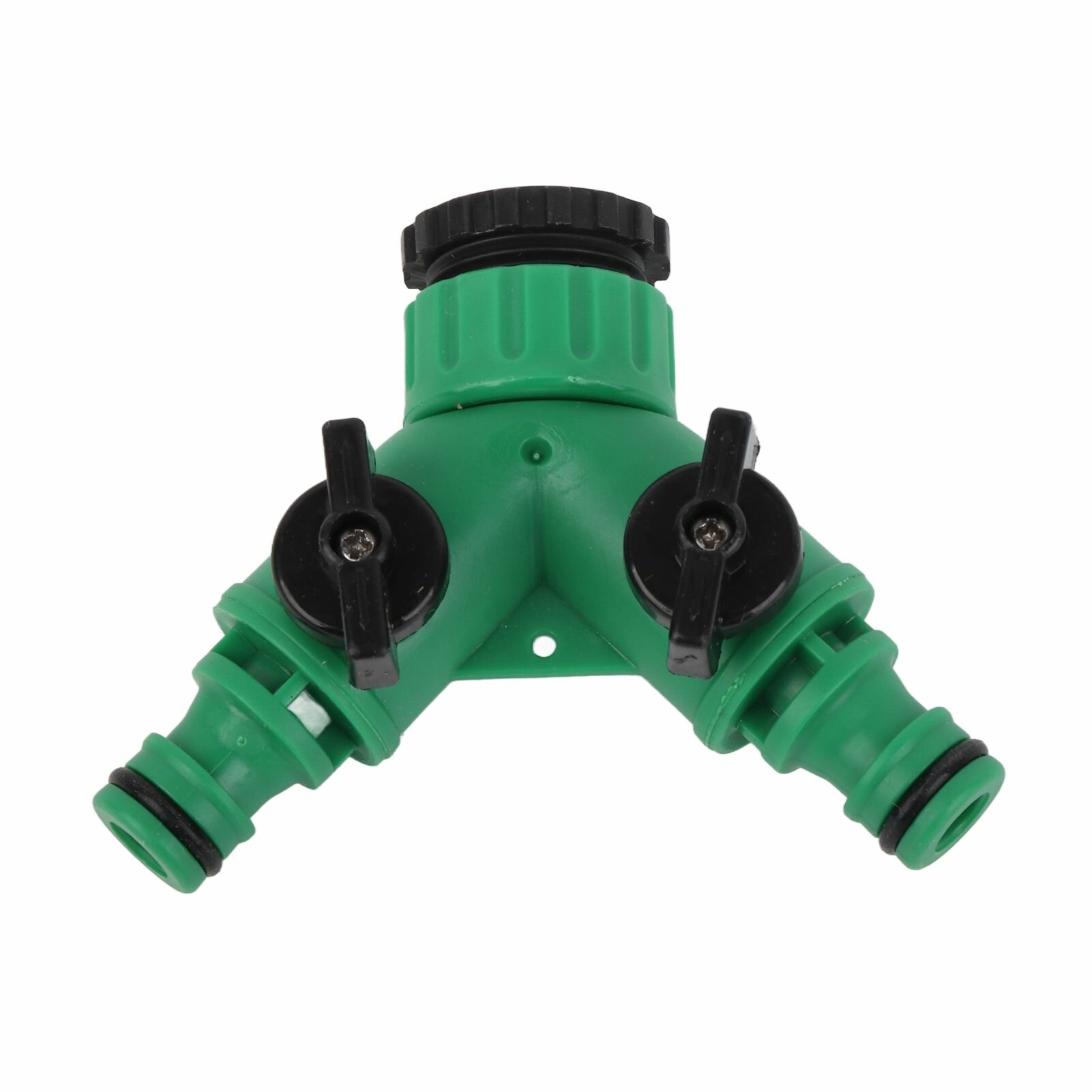 Тройник с кранами и резиновыми переходниками для подключения стиральной машины