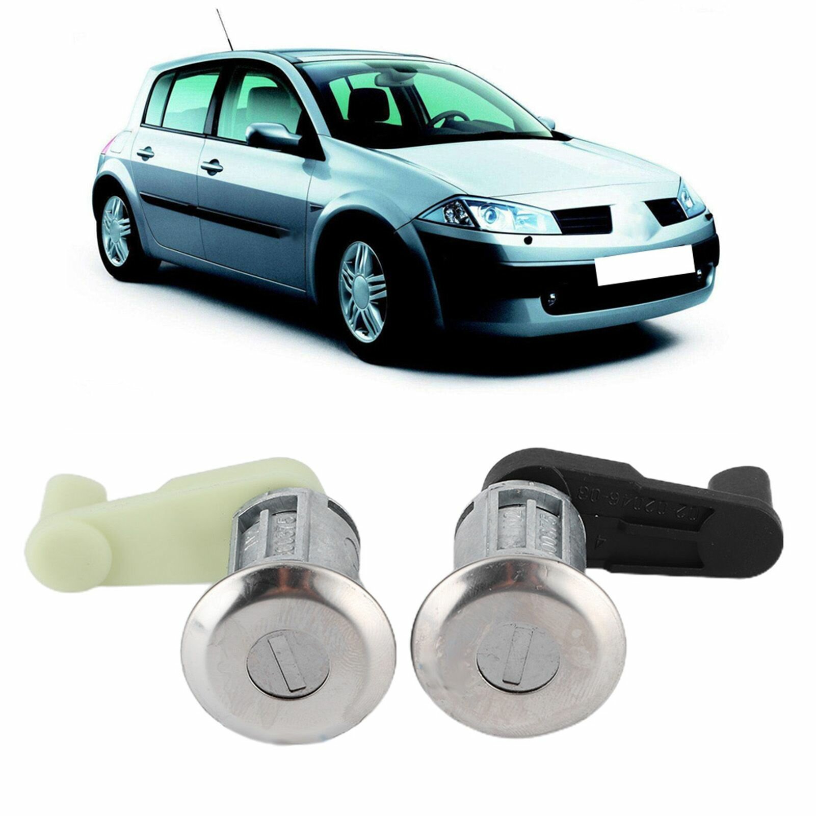 Пара комплектов цилиндров дверных замков с ключом 7701468981 подходит для Megane I Scenic I Clio II Thalia