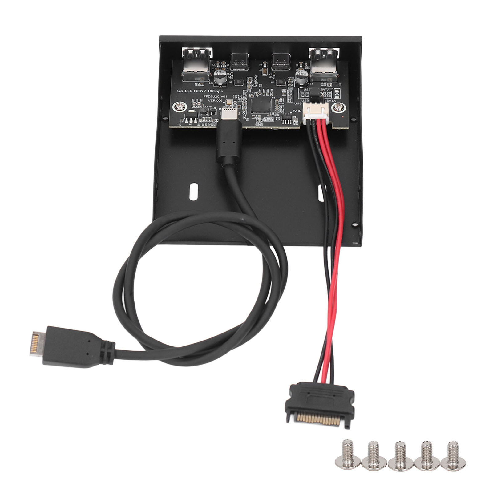 USB 3.2 Gen2 Front Panel Hub 10Gbps 4 порта, отсек для дисковода 3,5 дюйма, концентратор с разъемом 19pin на Type C для передней панели