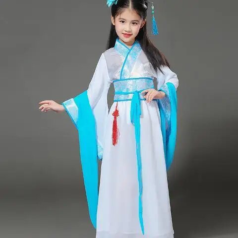 Детский китайский костюм Hanfu, размер 100 (90-110см), цвет как на фото