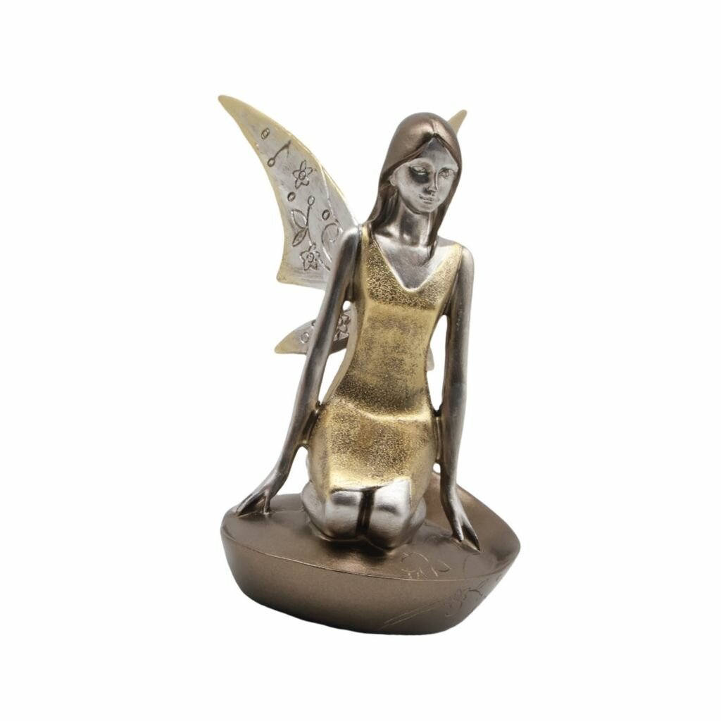 Внутренняя отделка, Фигурка девушки-феи из смолы - на коленях, цвет бронзы C