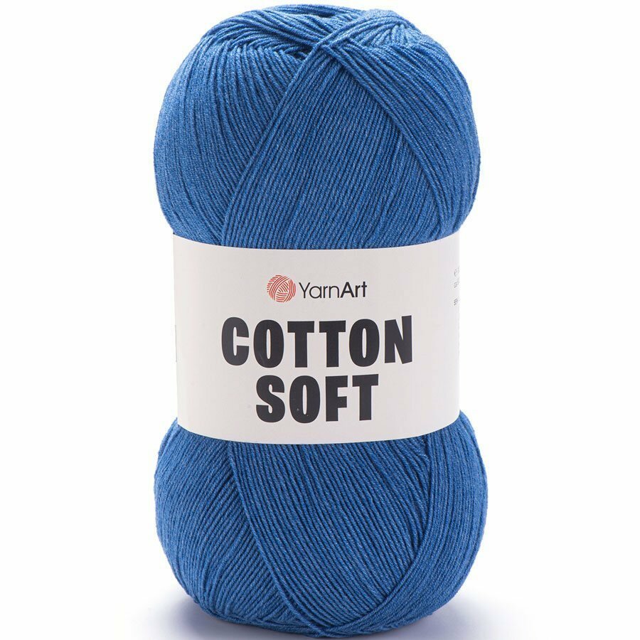 Пряжа Yarnart COTTON SOFT 17 т. синий (5 мотков)