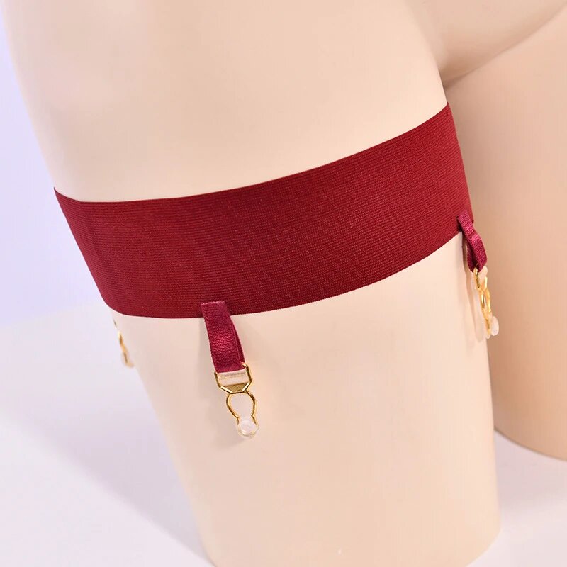 Эластичные подвязки для чулок Cessend Бордовый, Red