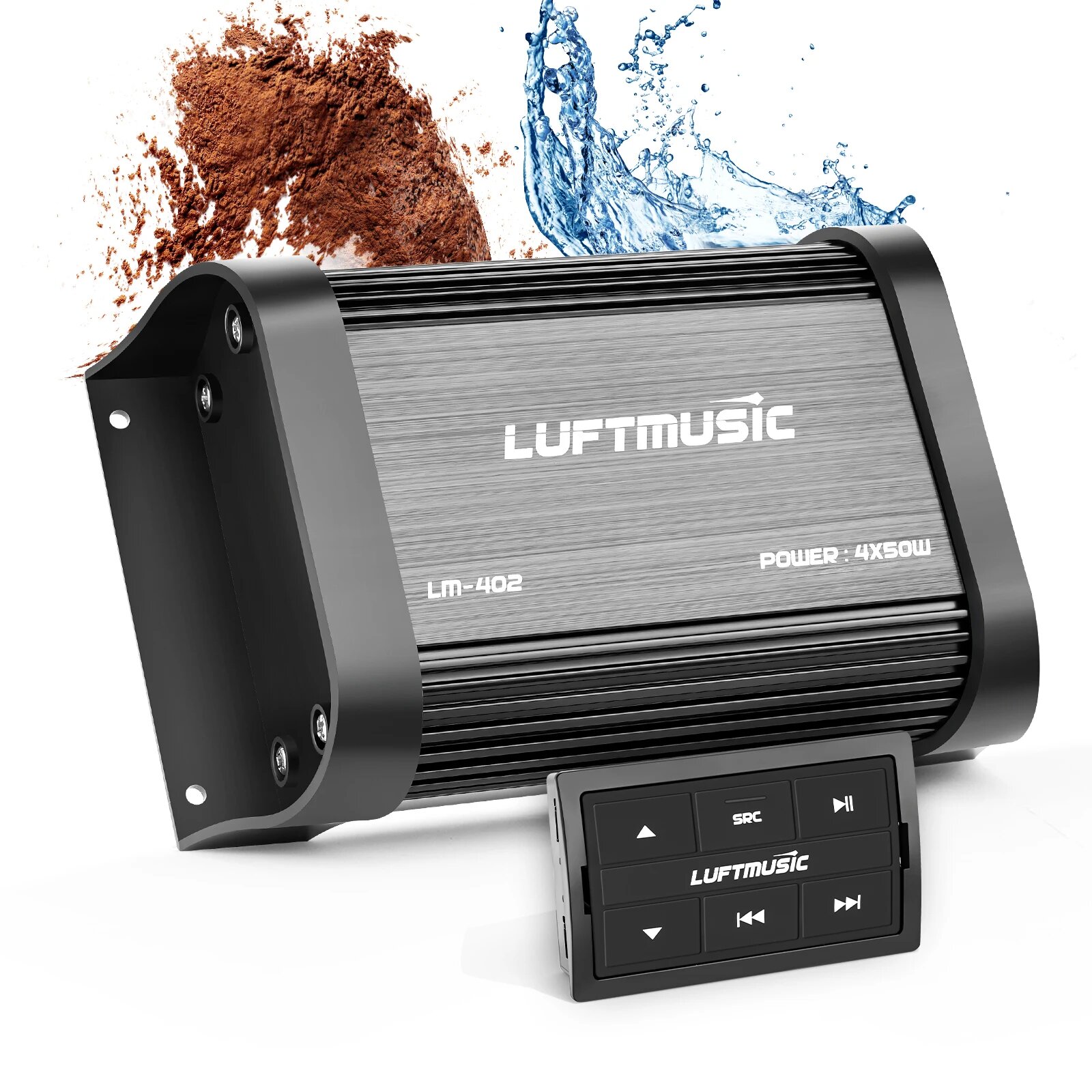 Bluetooth-усилитель для морских судов, 4-канальный, полнодиапазонный, водонепроницаемый, для мотоциклов, с беспроводным пультом ДУ, простая установка для аудиосистем