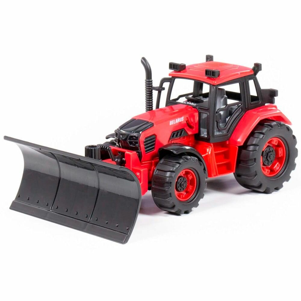Трактор "BELARUS" с отвалом, детская машинка для мальчика, пластиковая машинка-игрушка для сюжетно-ролевых игр