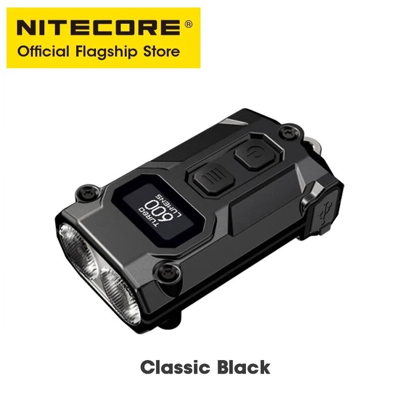 NITECORE TINI3 2025 EDC фонарик 600 люмен Черный, TINI3-Black
