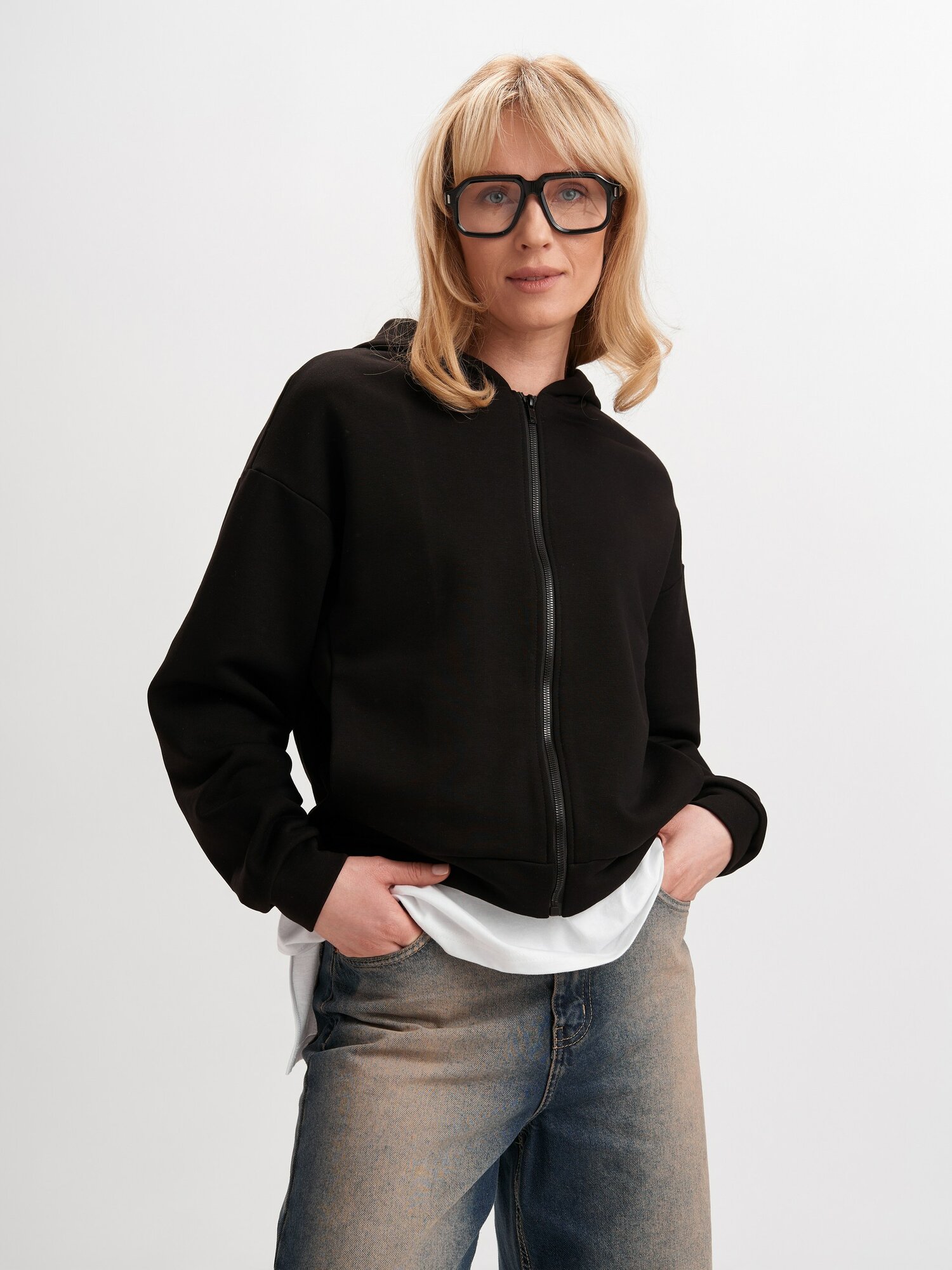 Олимпийка кофта на молнии с капюшоном