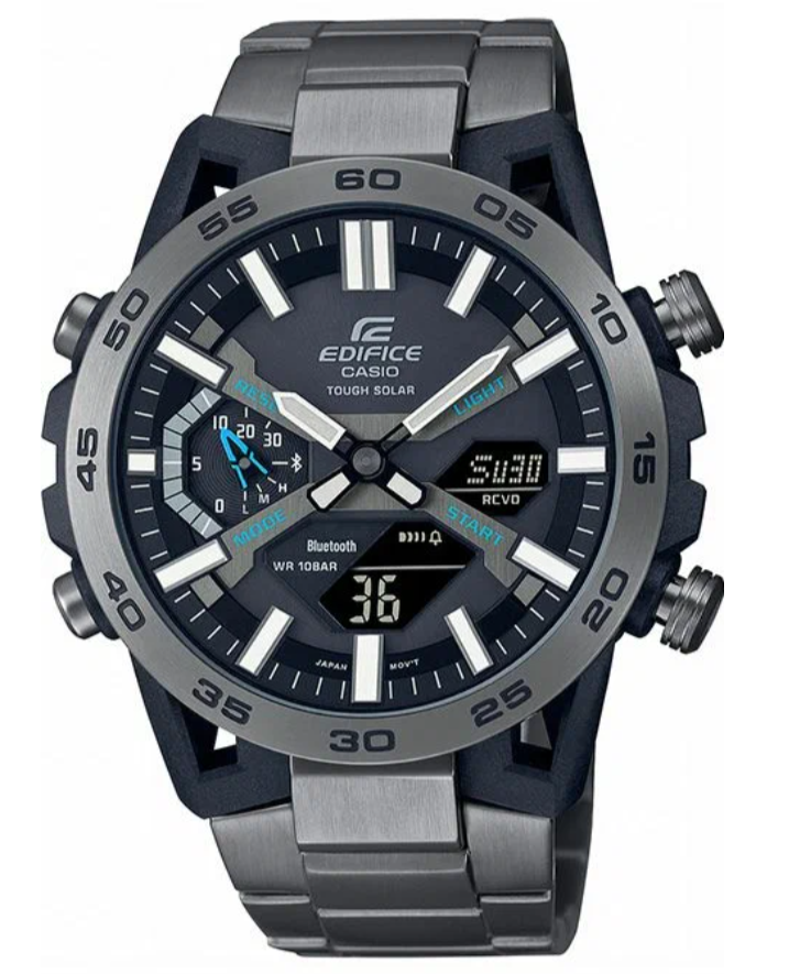 Наручные часы CASIO, серый, голубой, черный, синий — фото 1